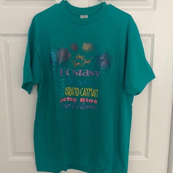 Jerzees | Shirts | Vintage Ecstasy Cruise Ship Tshirt | Poshmark